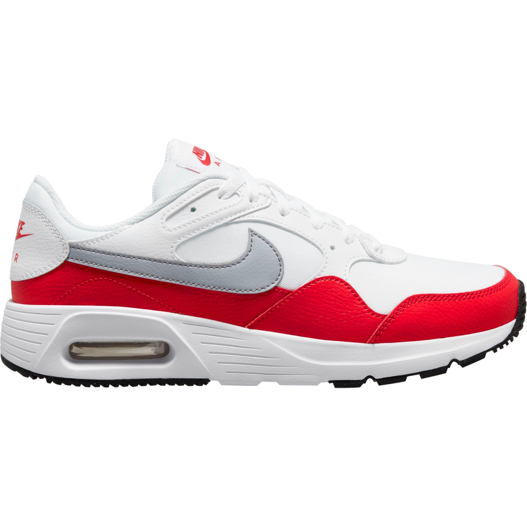 Nike Herren Air Max SC Sneaker Freizeitschuh weiß-rot-grau 43 | 43 ...